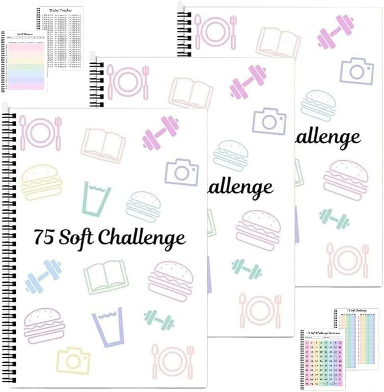 A4 75 Planner Notebook, 75 Easy Soft Challenge Tracker Planner Journal ...