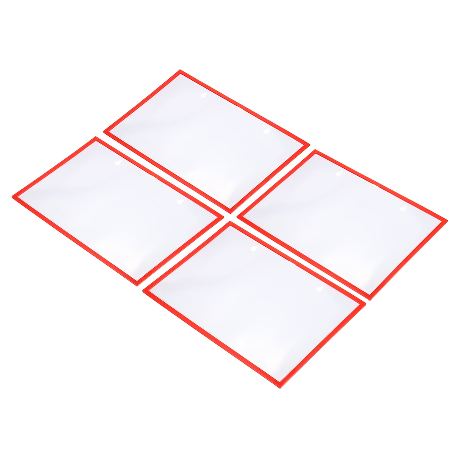 A4 8.3x11.7 Inch Magnetic Sign Holder, Display Frame for Office, Red 4 ...
