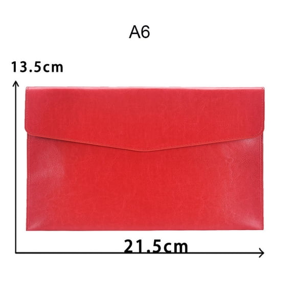 A4 A6 Leather File Folder Data Package Document Organiser Fashion ...
