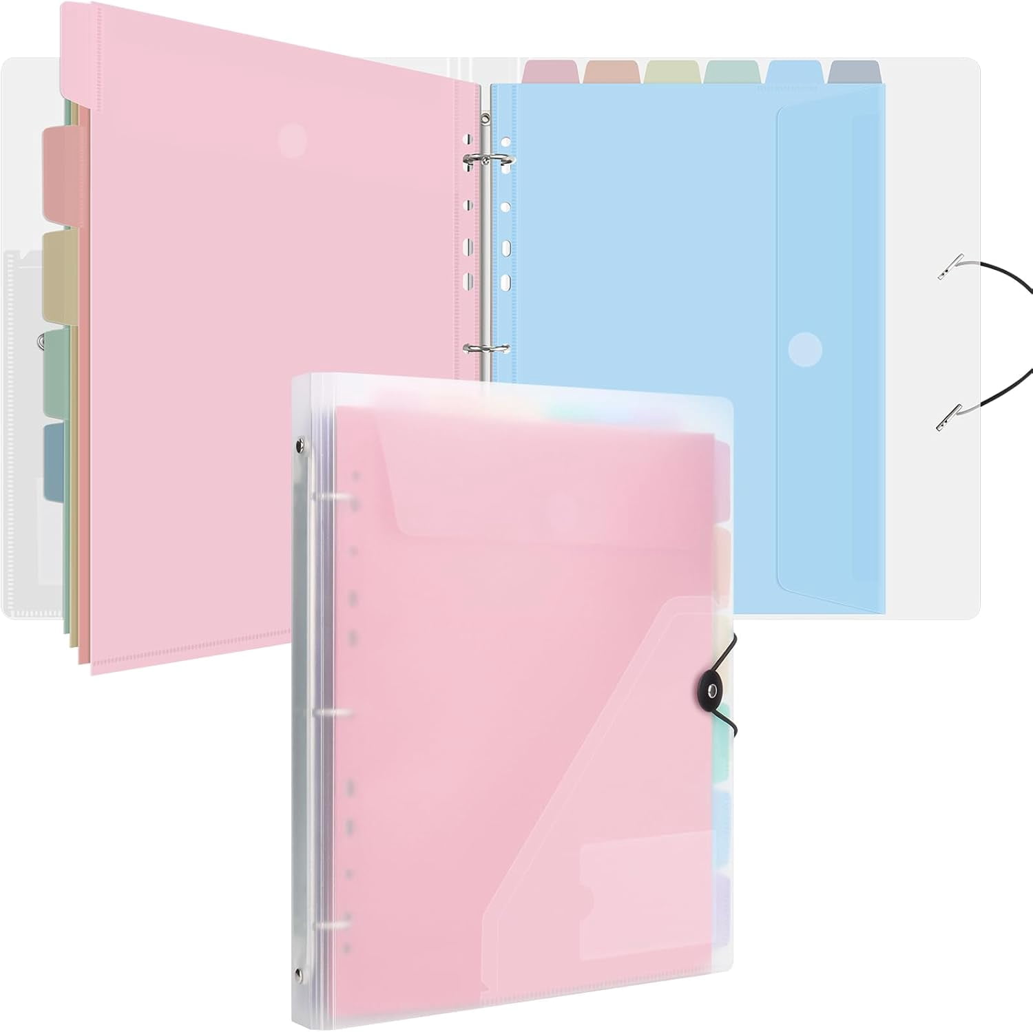 A4 Binder, Folio Document Organizer with 12 Pockets, 3 Ring Folder ...