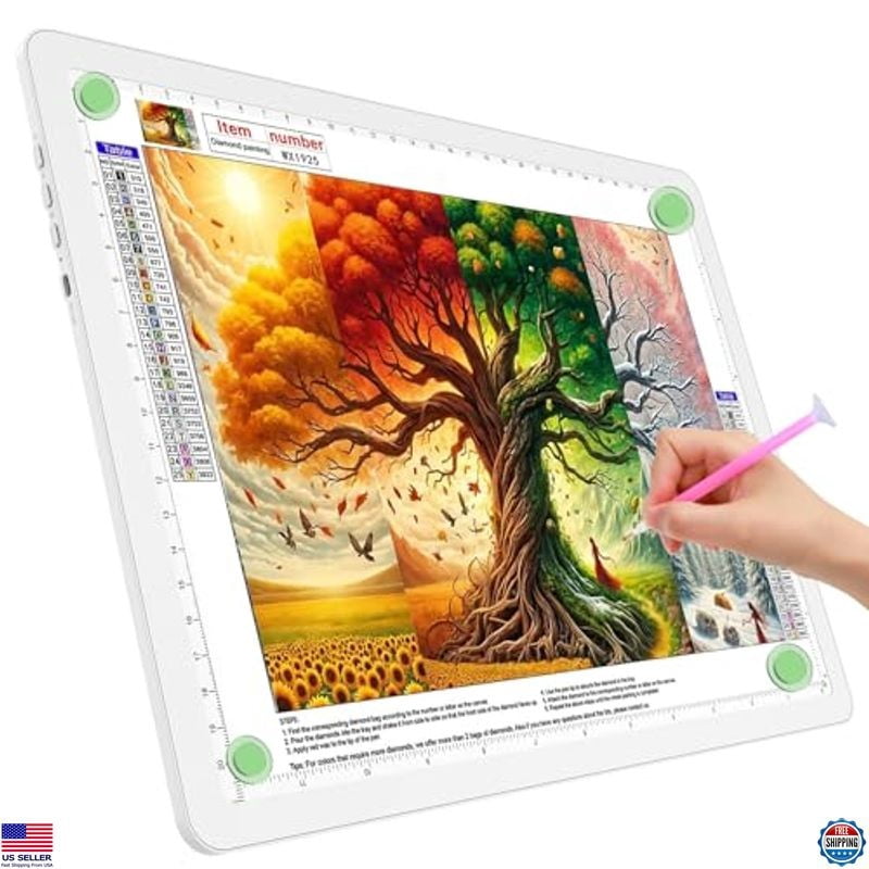 A4 Bright Light Board for Diamond Painting, Tracing, Sketching ...