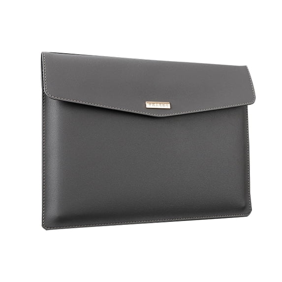 A4 Business Leather File Bag, Large Capacity PVC Storage Bag, Button ...