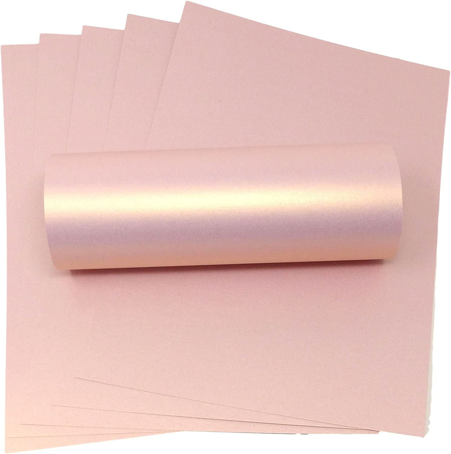 A4 Card Rose Gold Pink With Gold Pearlescent Shimmer Decorative 300gsm ...