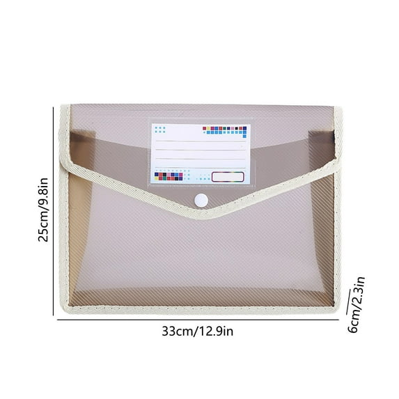A4 Clear PVC Waterproof Envelope-Style Document Folder with Snap ...