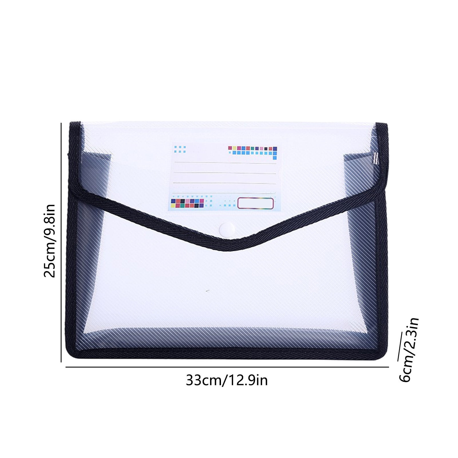 A4 Clear PVC Waterproof Envelope-Style Document Folder with Snap ...