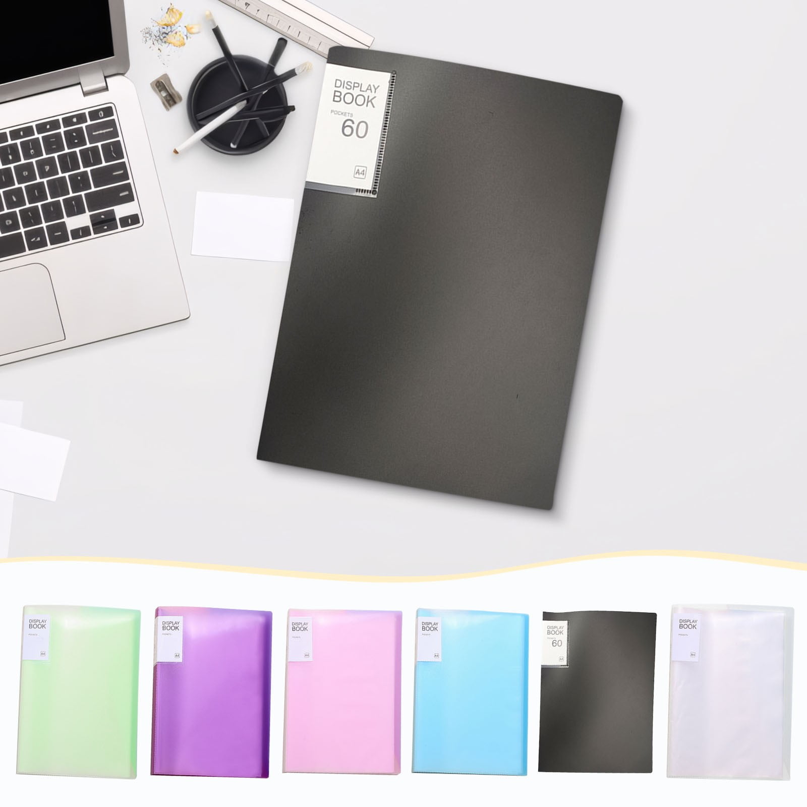 A4 Clear Plastic Sheet Protector Binder with 20 Top-Loading Sleeves for ...