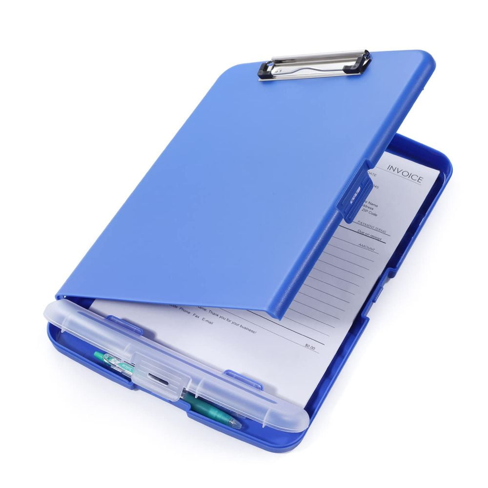 A4 Clipboard With Storage Compartment, 2 Pack Plastic Clipboard With ...