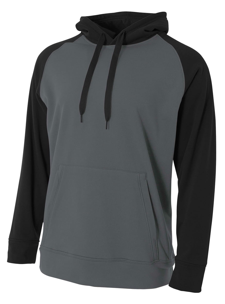 A4 Color Block Tech Fleece Hoodie For Men in Graphite/Black | N4234 ...