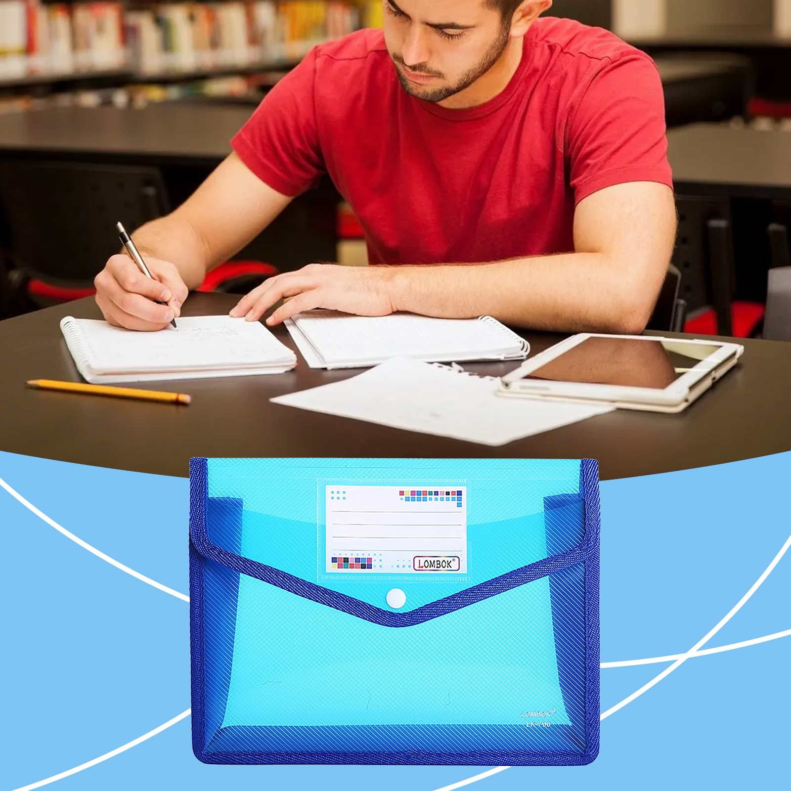 A4 Colorful Accordion File Folder, Horizontal Student Document ...