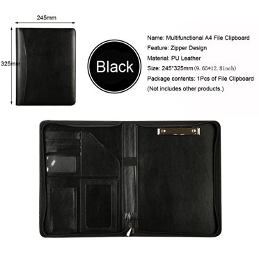 ProCase 3-Ring Padfolio Organizer - PU Leather Folder for Resume ...