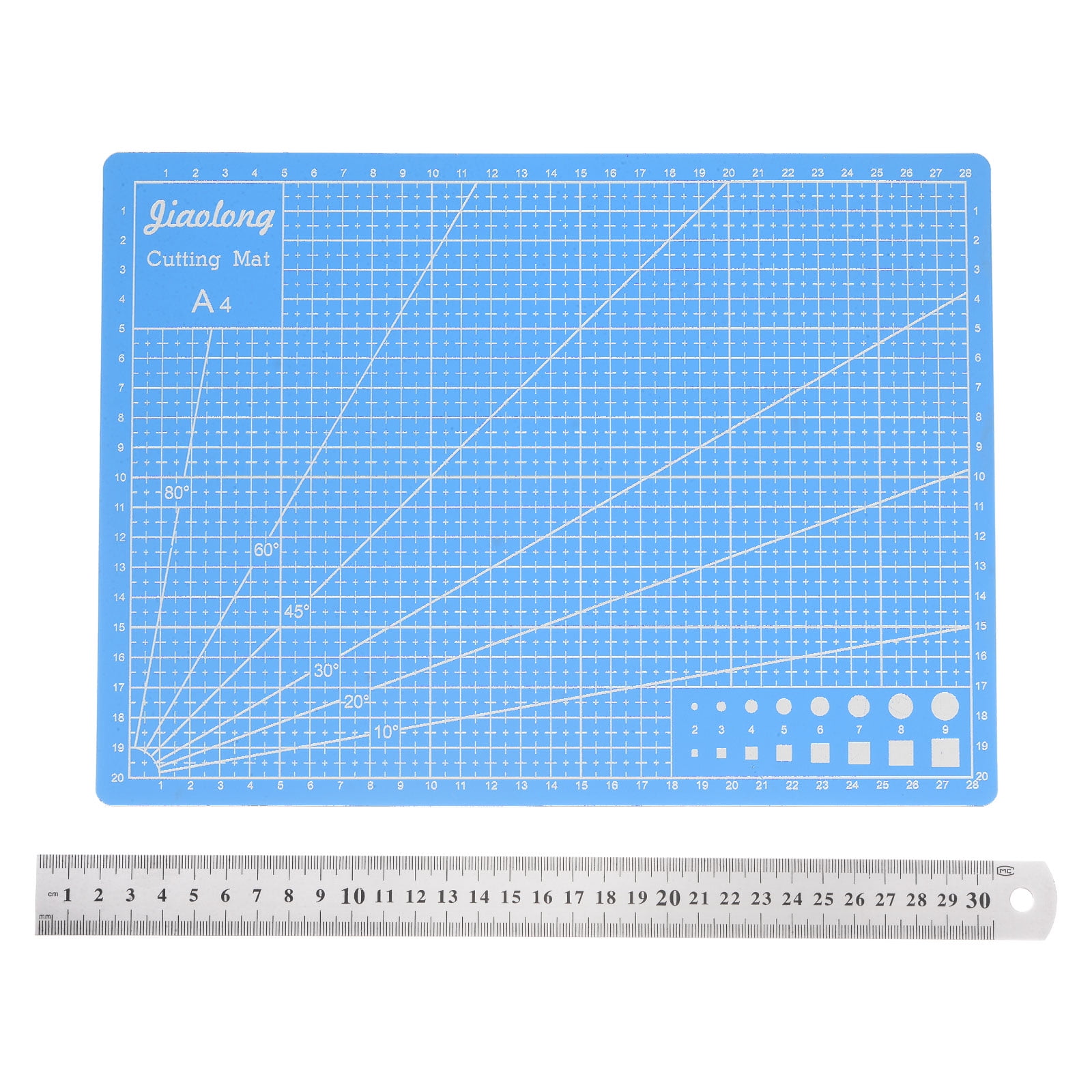 A4 Cutting Mat 12" x 9" Blue Craft Mat Non-Slip Cutting Board with 12 ...