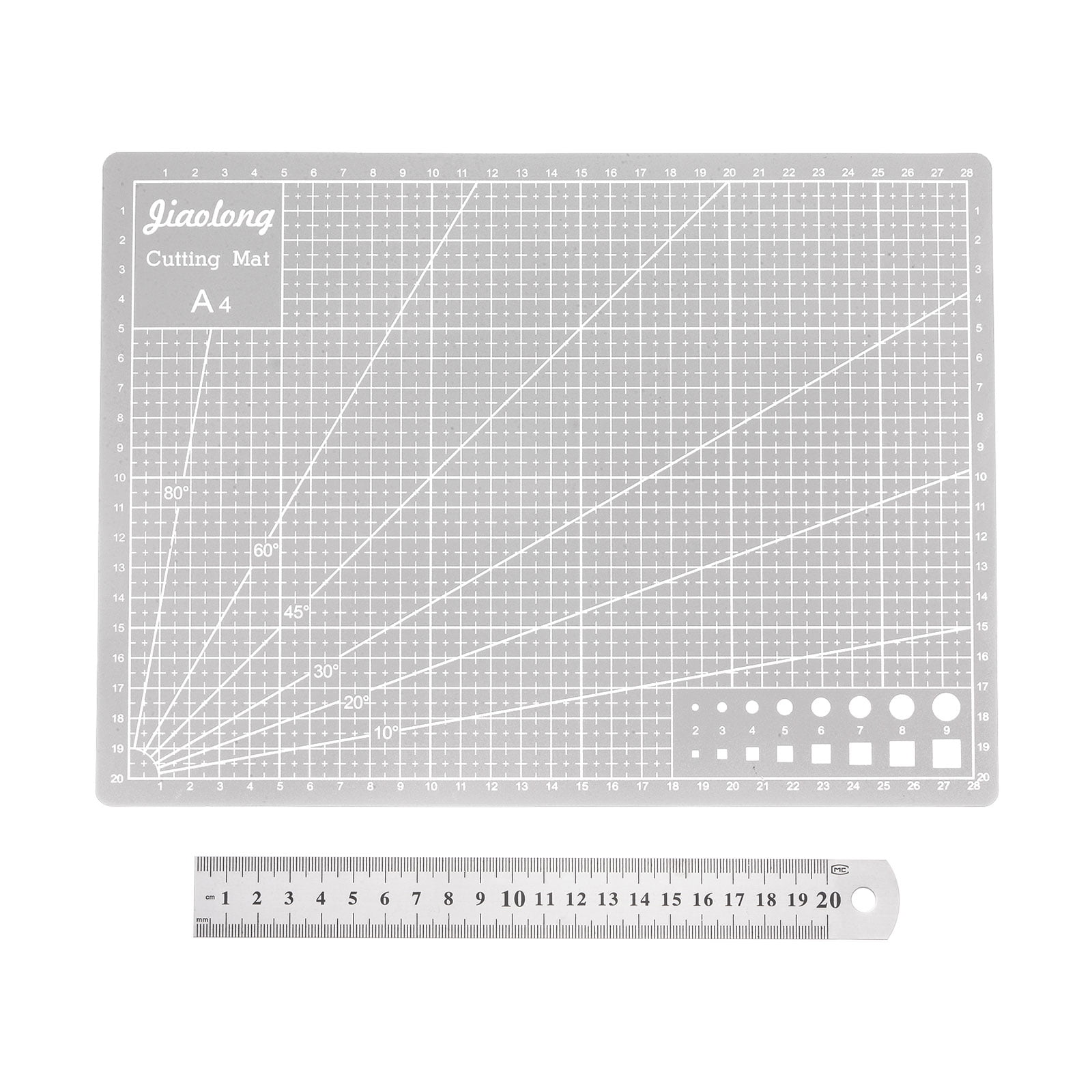 A4 Cutting Mat 12" x 9" Grey Craft Mat Non-Slip Cutting Board with 8 ...
