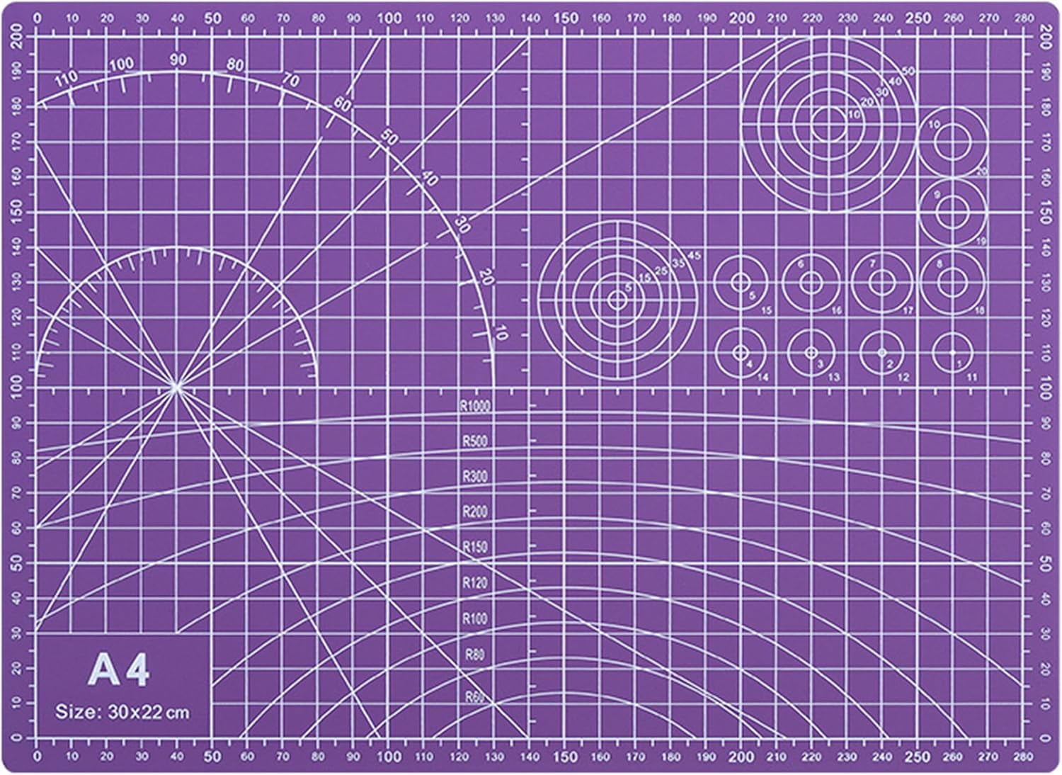 A4 Cutting Mat, Self Healing Sewing Mat, Rotary Craft Mat Double Sided 3-Ply Craft Cutting Board ...
