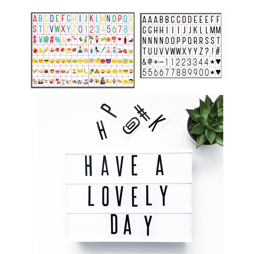 A4 DIY Cinema Light Box with 216 Letters Numbers Free Message ...