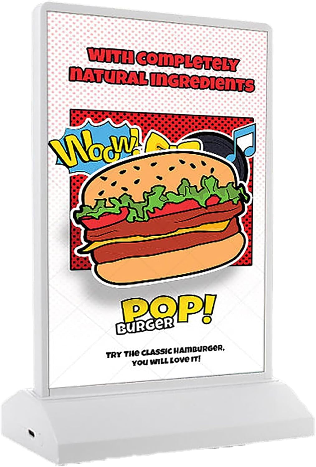 A4 Desktop LED Advertising Light Box, Dual-Sided Advertising Display ...