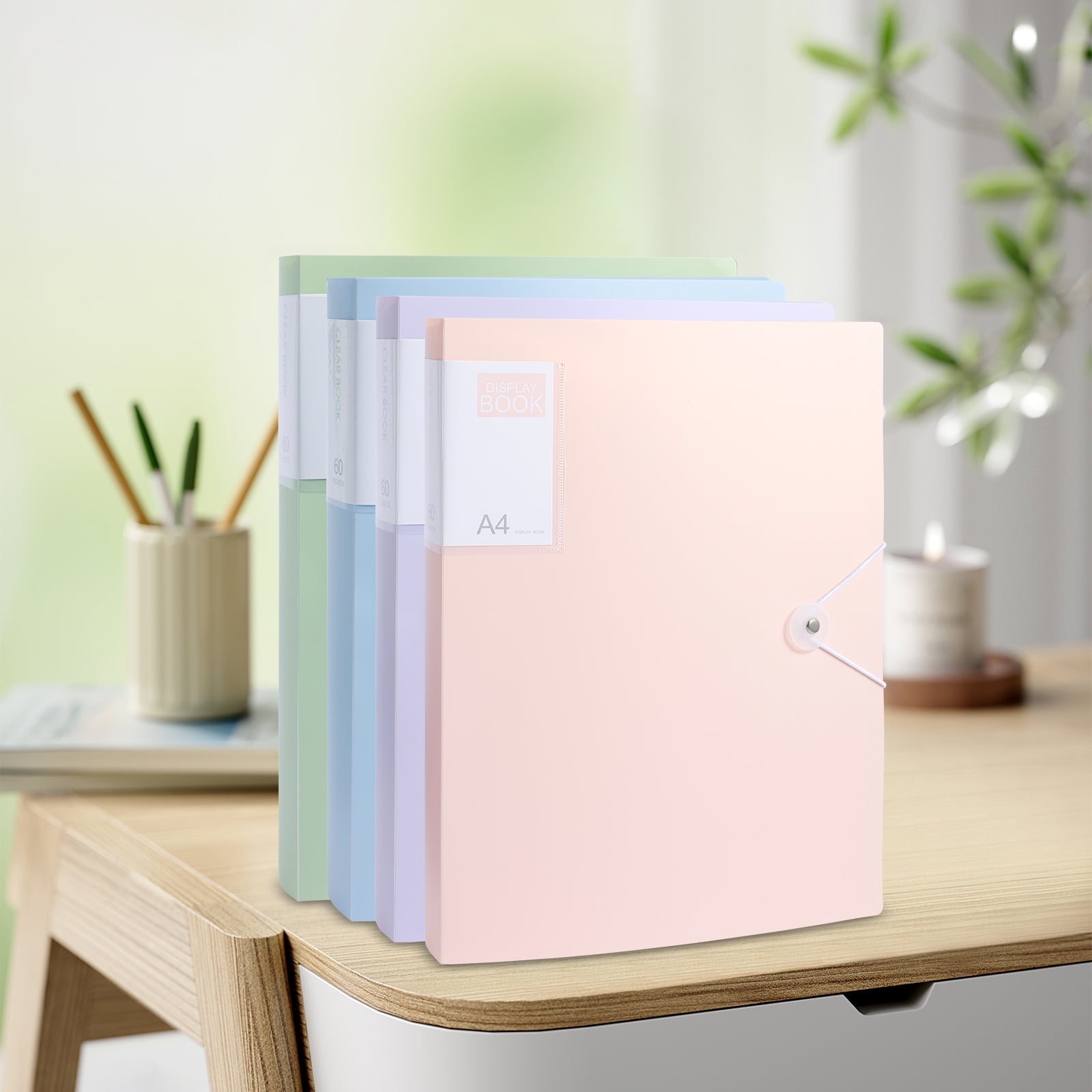 A4 Display Book Document Presentation Folder 60 Pockets Double Sided ...