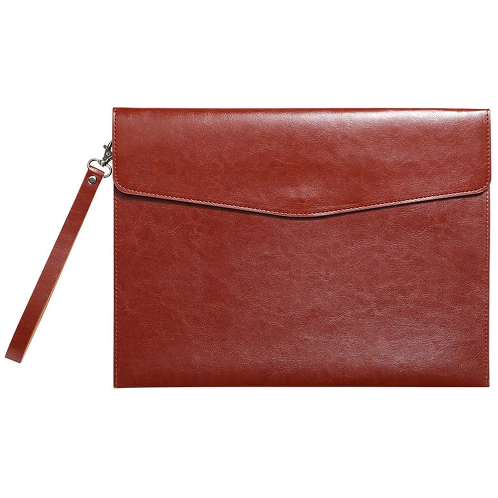A4 Document File Organizer Bag Holder PU Folder Bag Carrying Case Bag ...