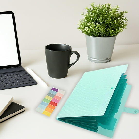 A4 Document Folder, Button Closure, Office Storage Bag, Plastic File ...