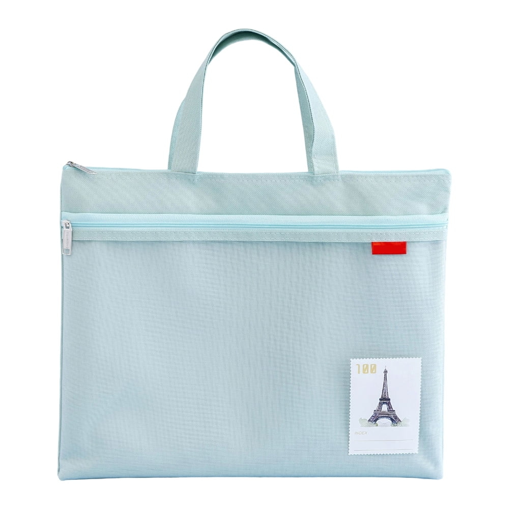 A4 Document Organiser Handheld Document Bag File Bag Double Zip File ...