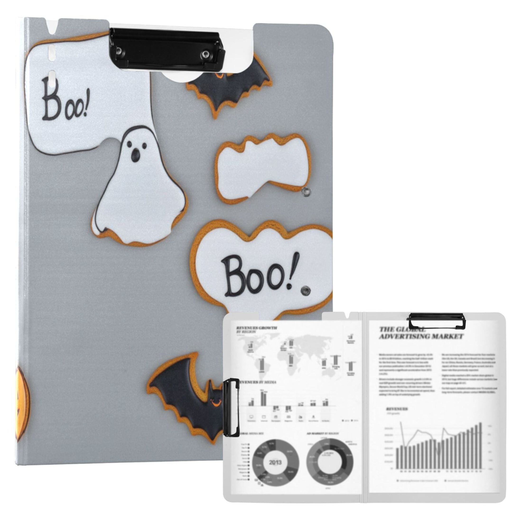 A4 Double Clip File Folder 18.9x12.6in Clipboards Foldable Binder Holds ...