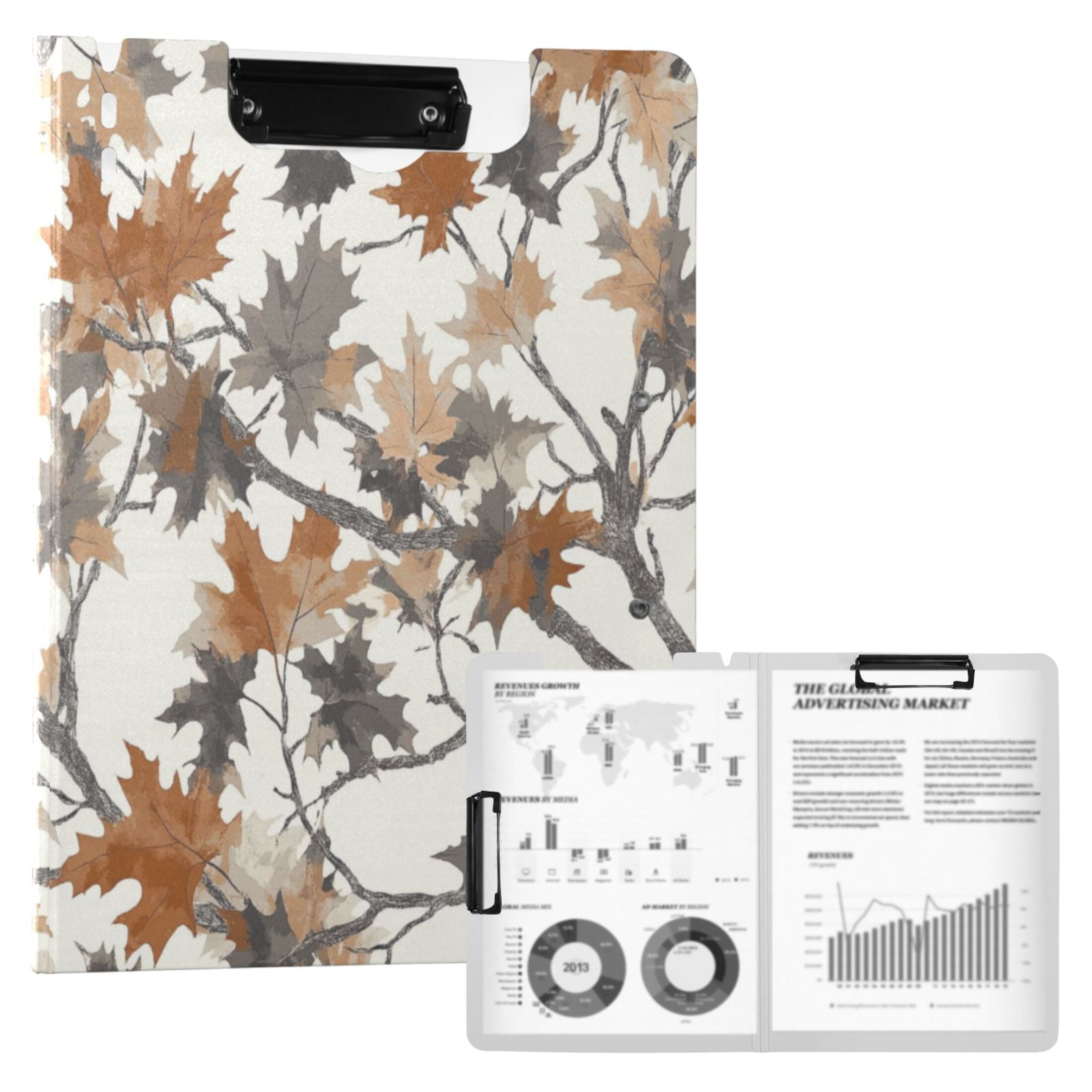 A4 Double Clip File Folder 18.9x12.6in Clipboards Foldable Binder Holds ...