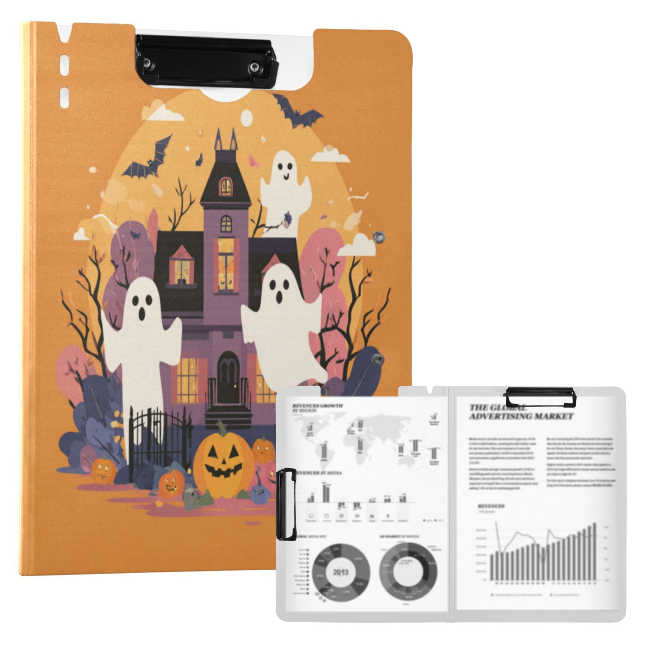 A4 Double Clip File Folder 18.9x12.6in Clipboards Foldable Binder Holds ...