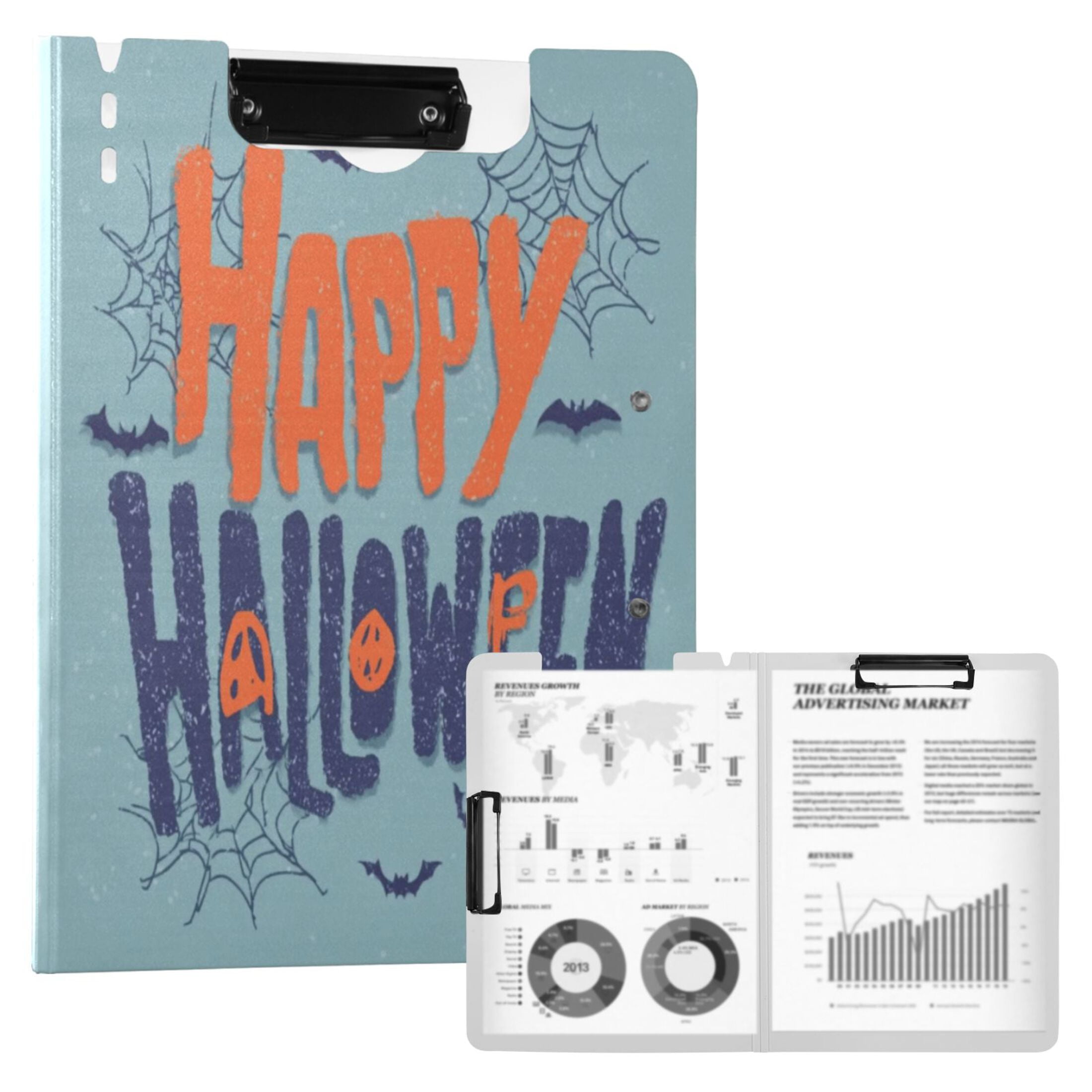 A4 Double Clip File Folder 18.9x12.6in Clipboards Foldable Binder Holds ...