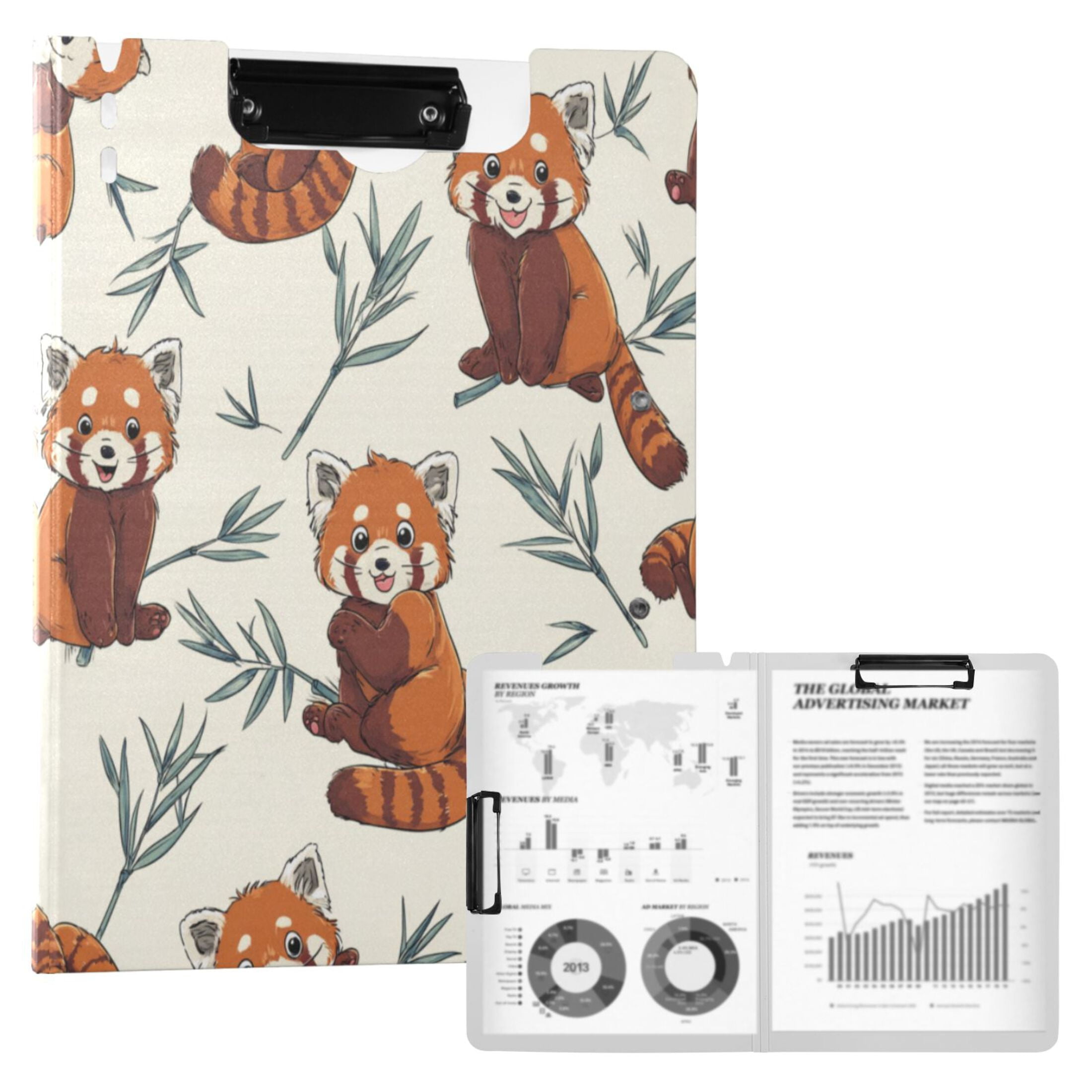 A4 Double Clip File Folder 18.9x12.6in Clipboards Foldable Binder Holds ...