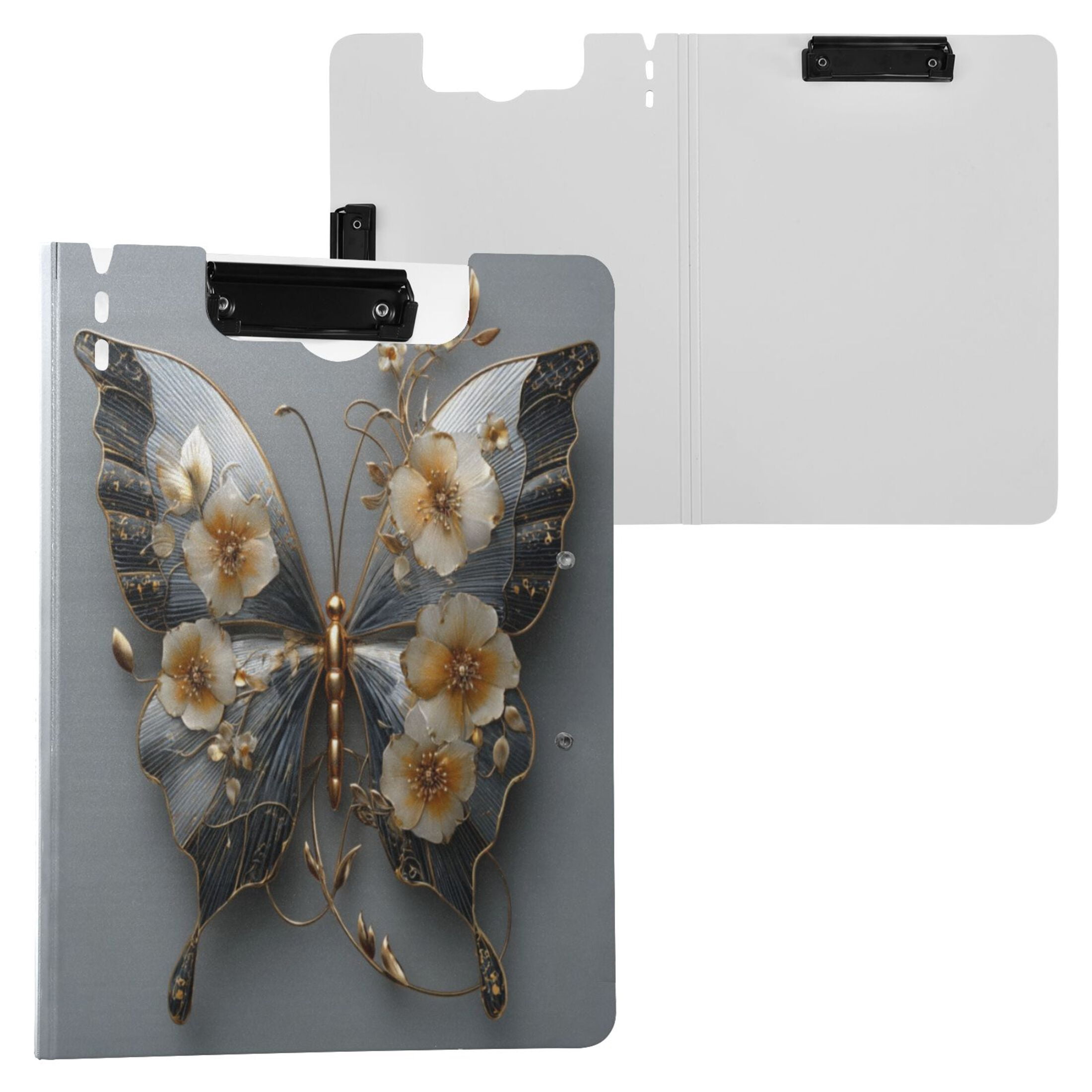 A4 Double Clip File Folder 18.9x12.6in Clipboards Foldable Binder Holds ...