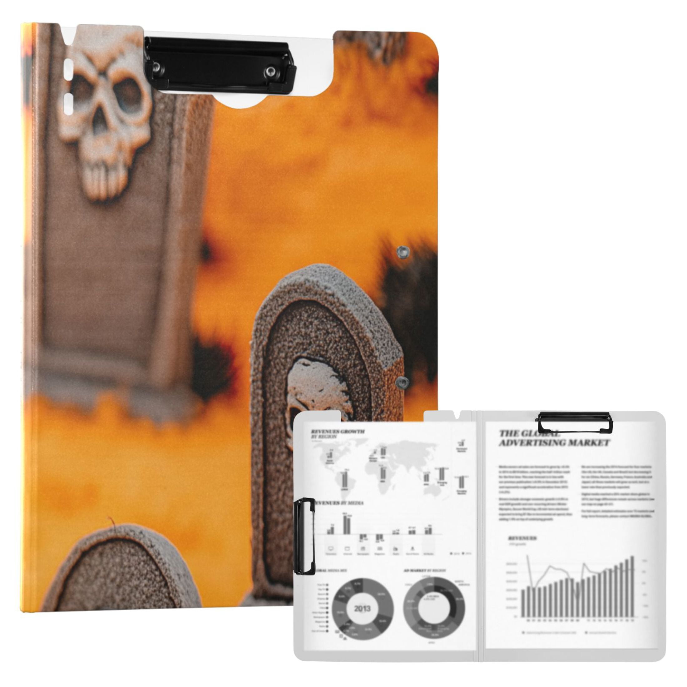 A4 Double Clip File Folder 18.9x12.6in Clipboards Foldable Binder Holds ...