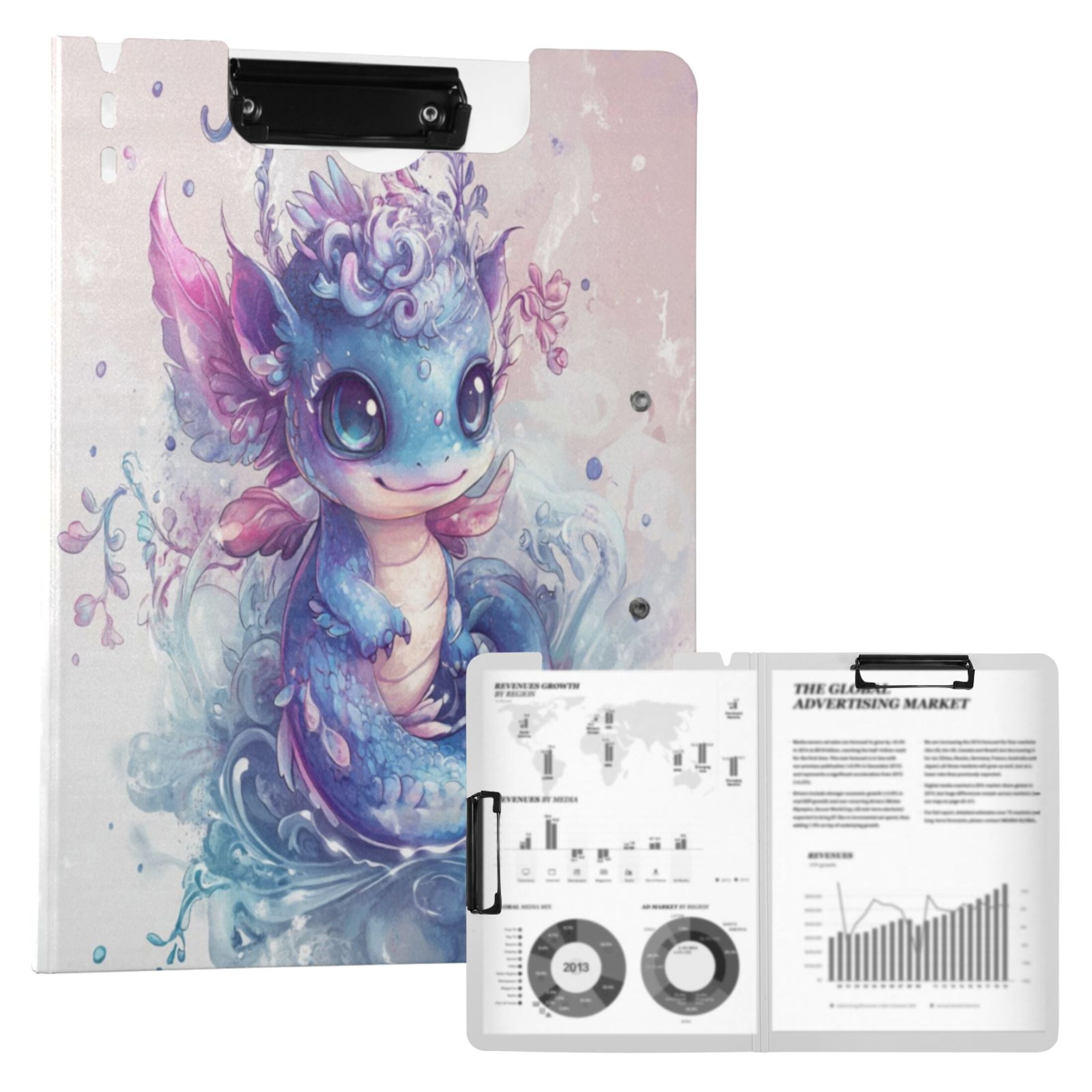 A4 Double Clip File Folder Binder Clipboards Waterproof Durable Foldable Folder Suitable for ...