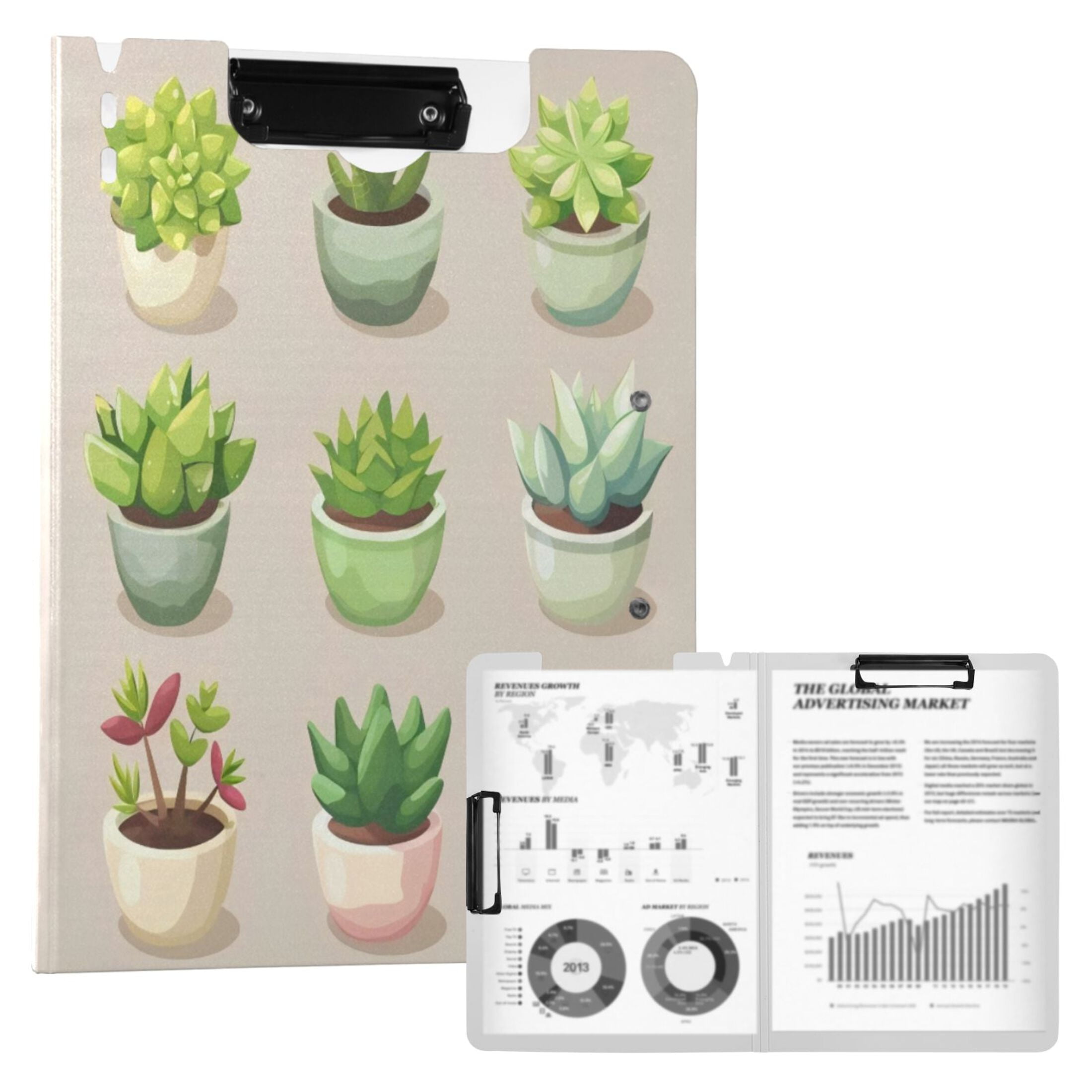 A4 Double Clip File Folder Binder Clipboards Waterproof Durable Foldable Folder Suitable for ...