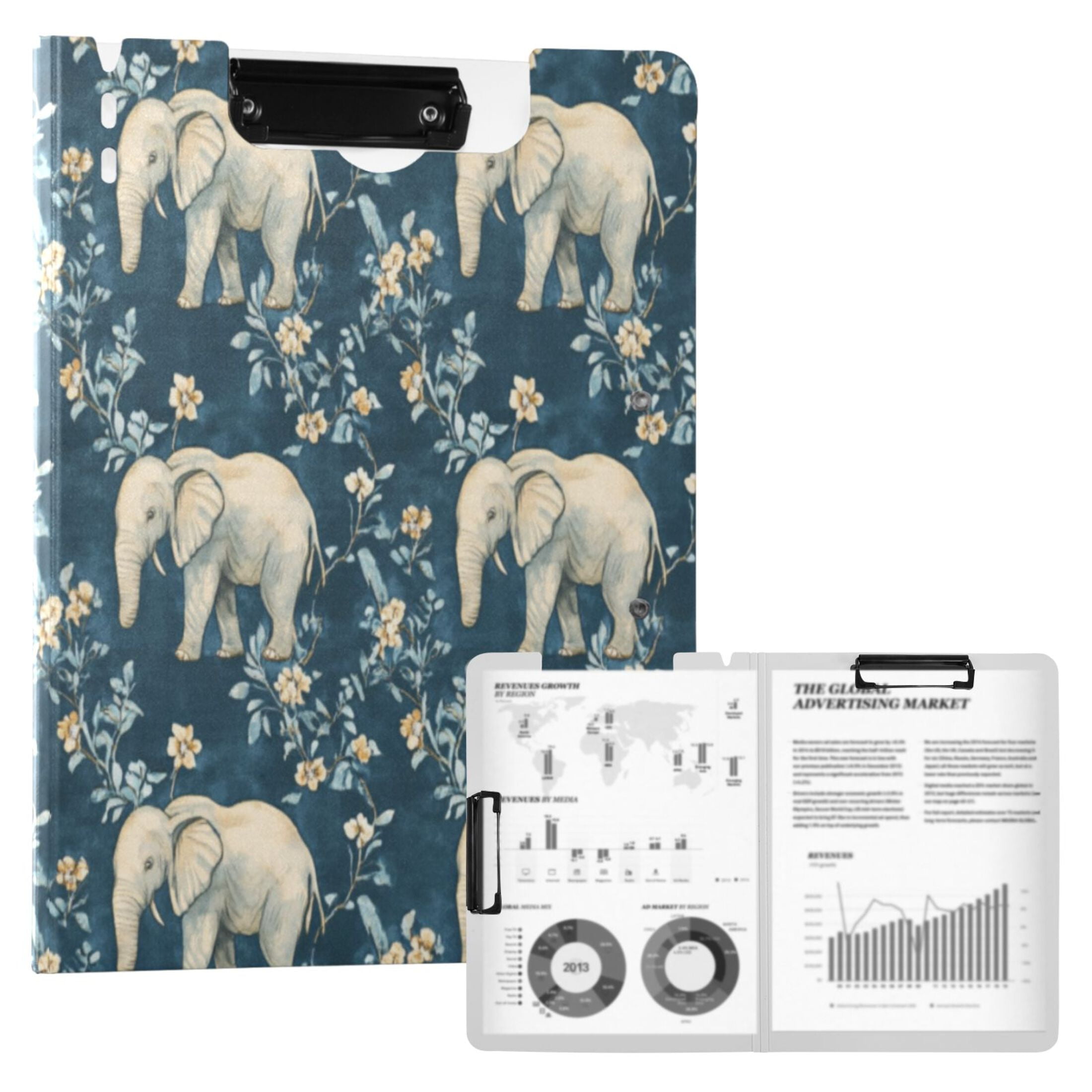 A4 Double Clip File Folder Binder Clipboards Waterproof Durable Foldable Folder Suitable for ...