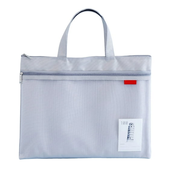 A4 Double Zip File Folder Handheld Document Bag Document Folder Book ...