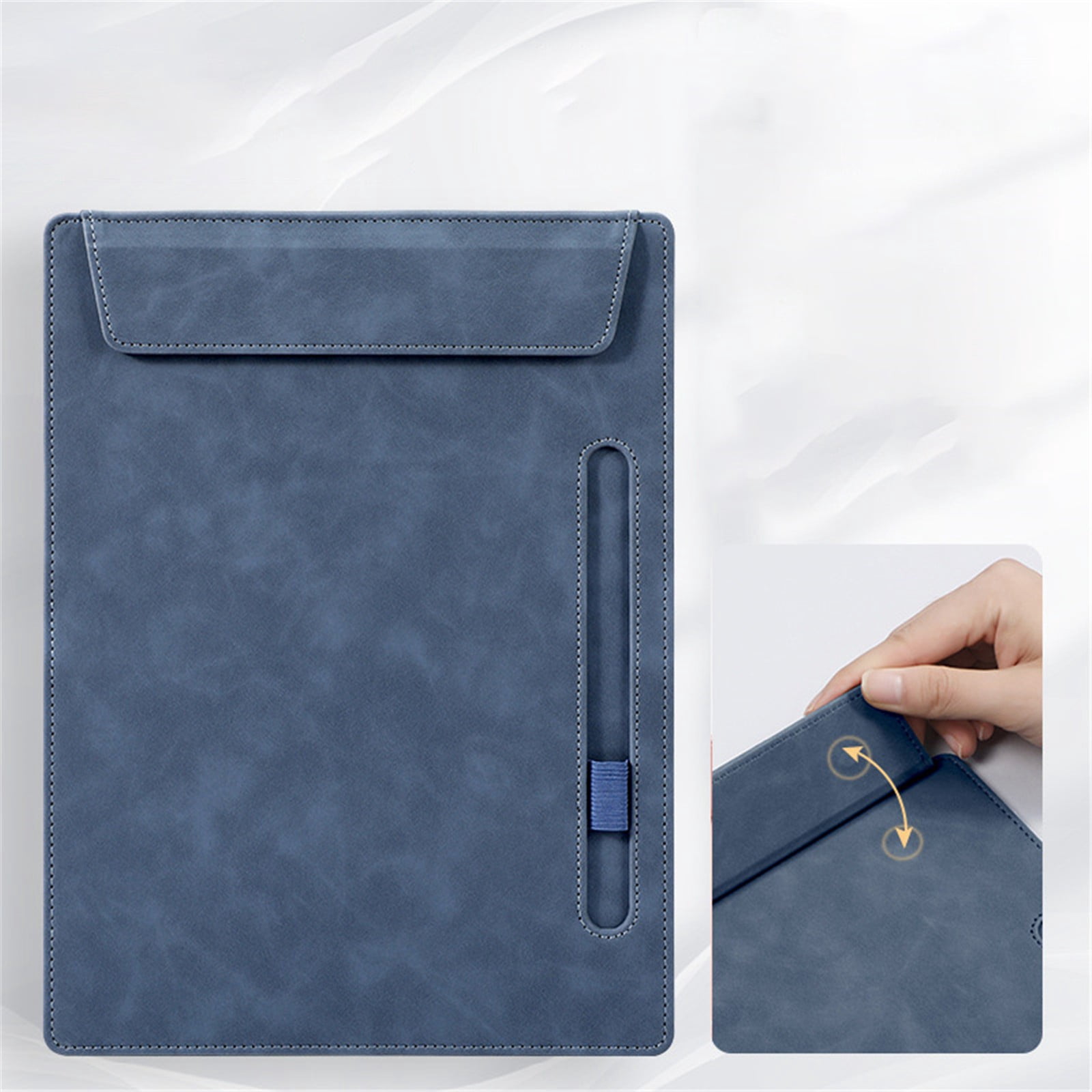 A4 Faux Leather Envelope Document Folder with Pen Holder, Slim PU ...