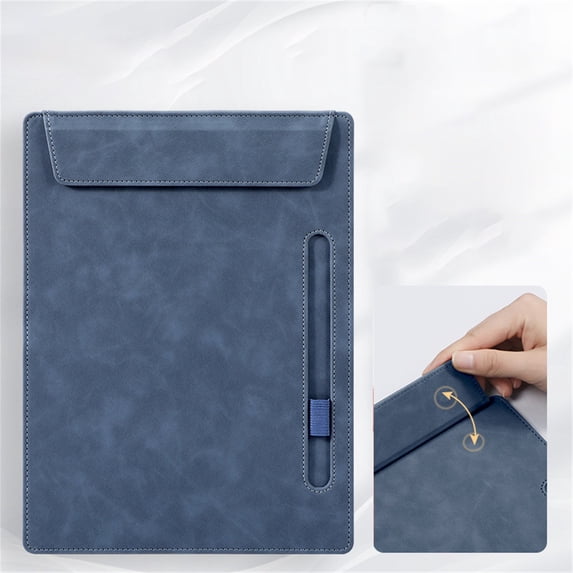 A4 Faux Leather Envelope Document Folder with Pen Holder, Slim PU ...
