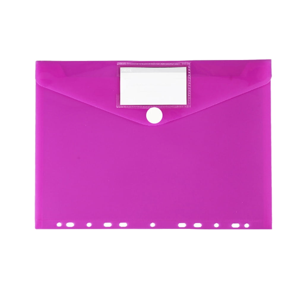 A4 File Bag Clear Document Bag with 11 Hole Edge File Folder Easy to ...
