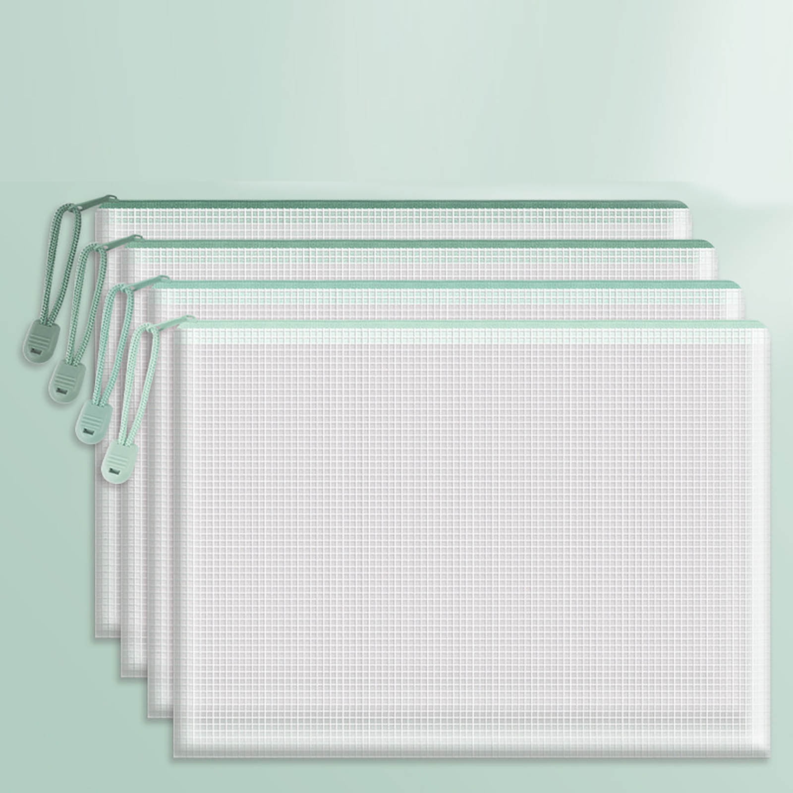 A4 File Bag Transparent Document Storage Bag Zipper Archive Bag File ...