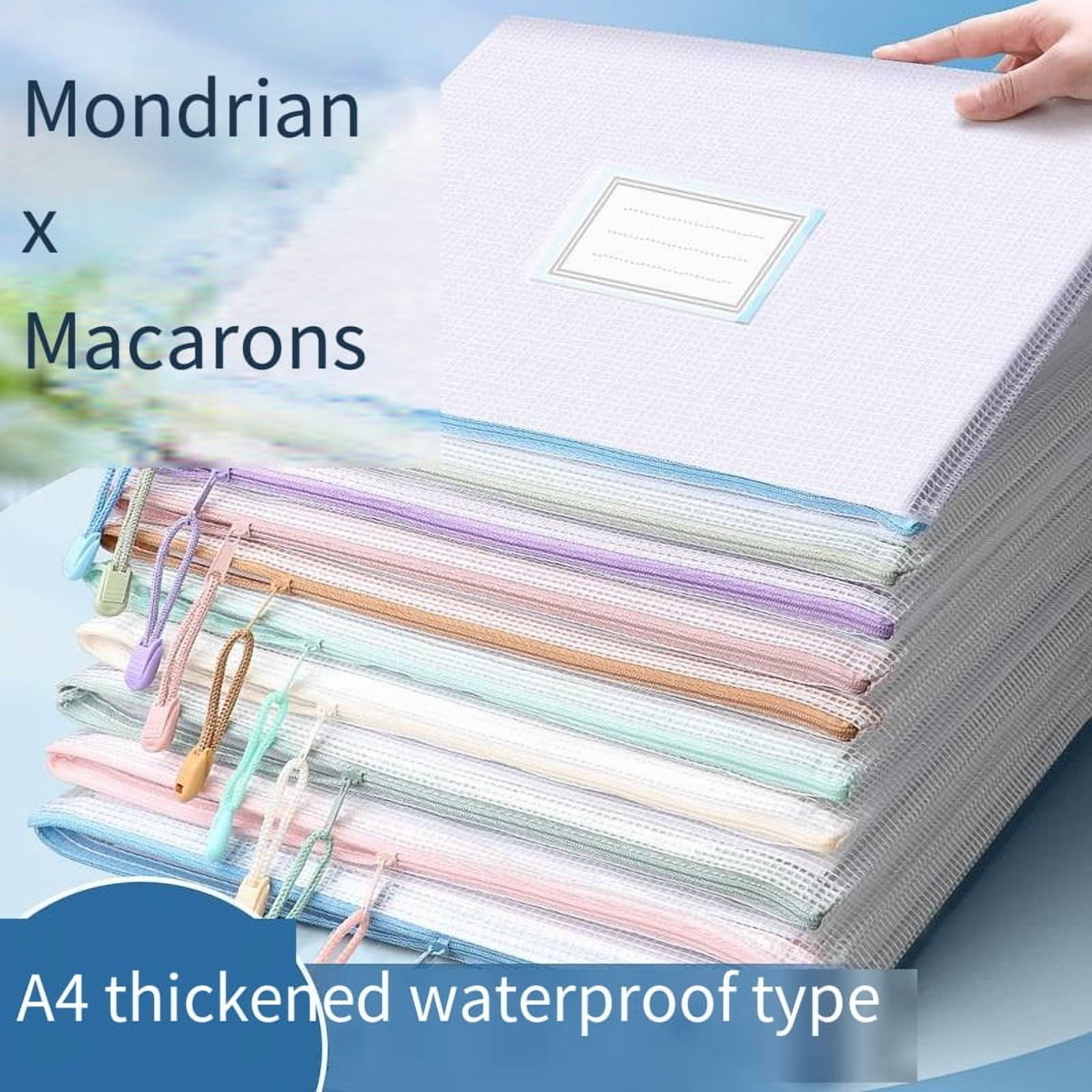 A4 File Bag Zipper Mesh Bag Student Subject Classification Bag ...