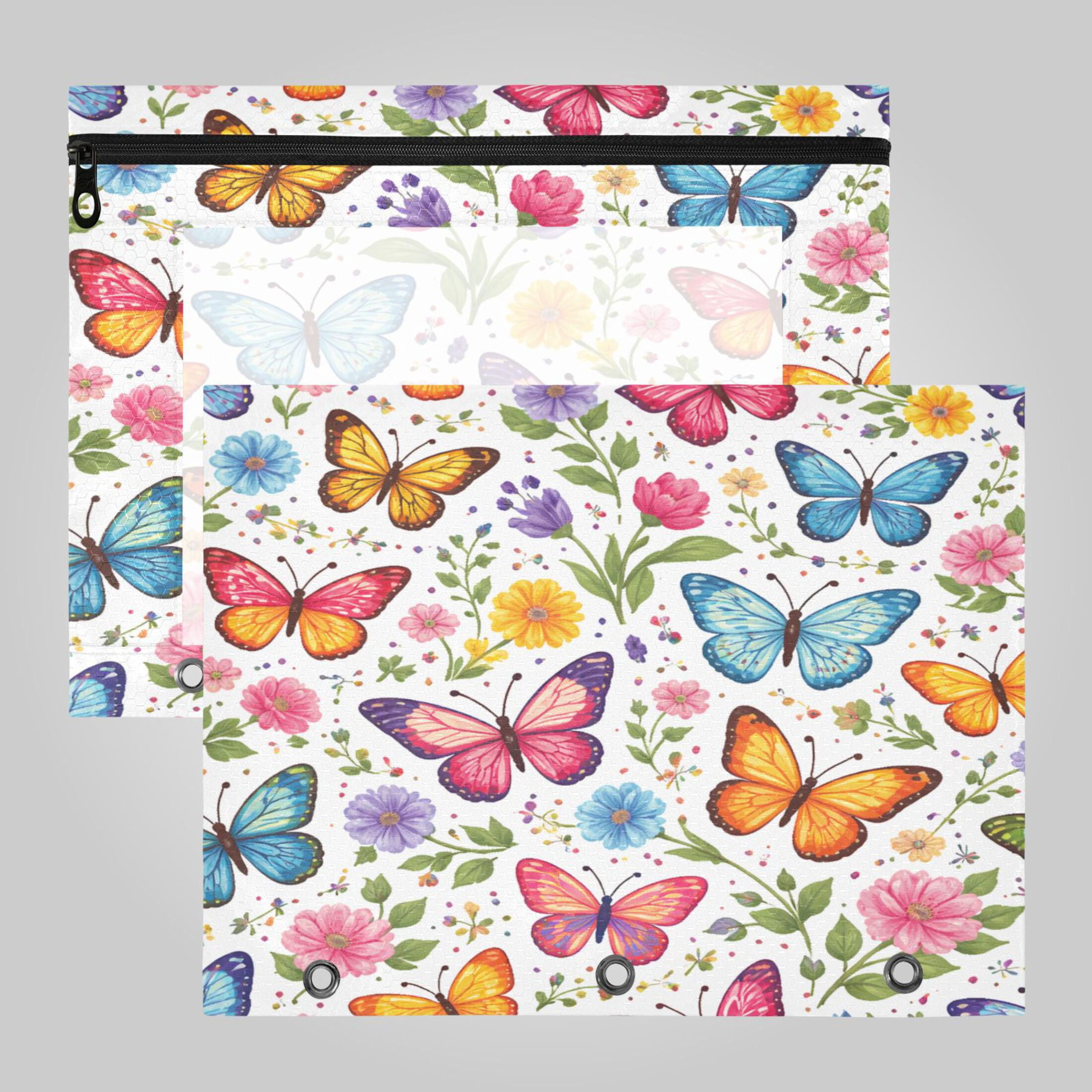 A4 File Binder 2Pack Pouch Pencil Work & Study File Pouch Bright ...