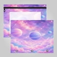 A4 File Binder 2Pack Pouch Pencil Work & Study File Pouch Cute Cosmic ...