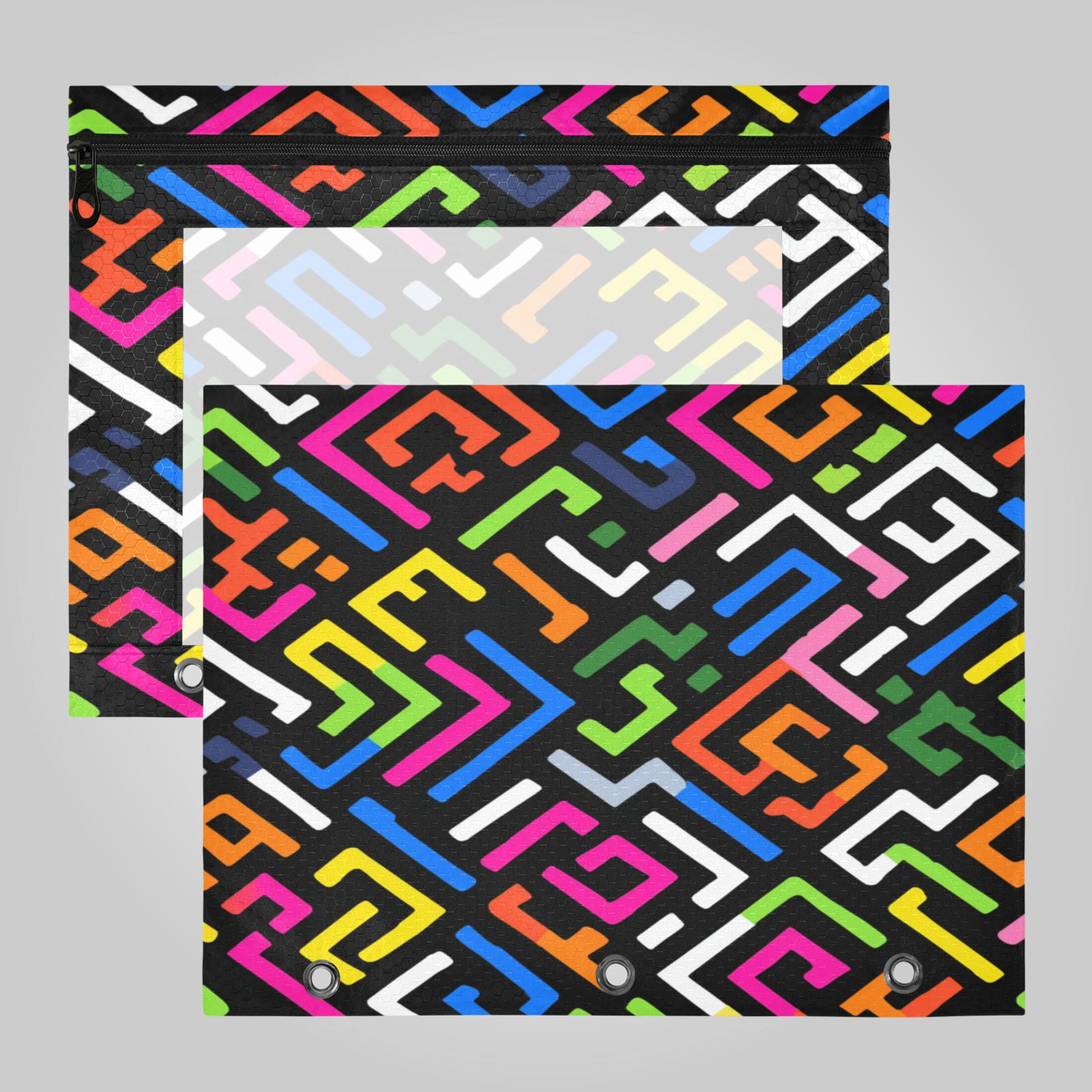 A4 File Binder 2Pack Pouch Pencil Work & Study File Pouch Multicolor ...