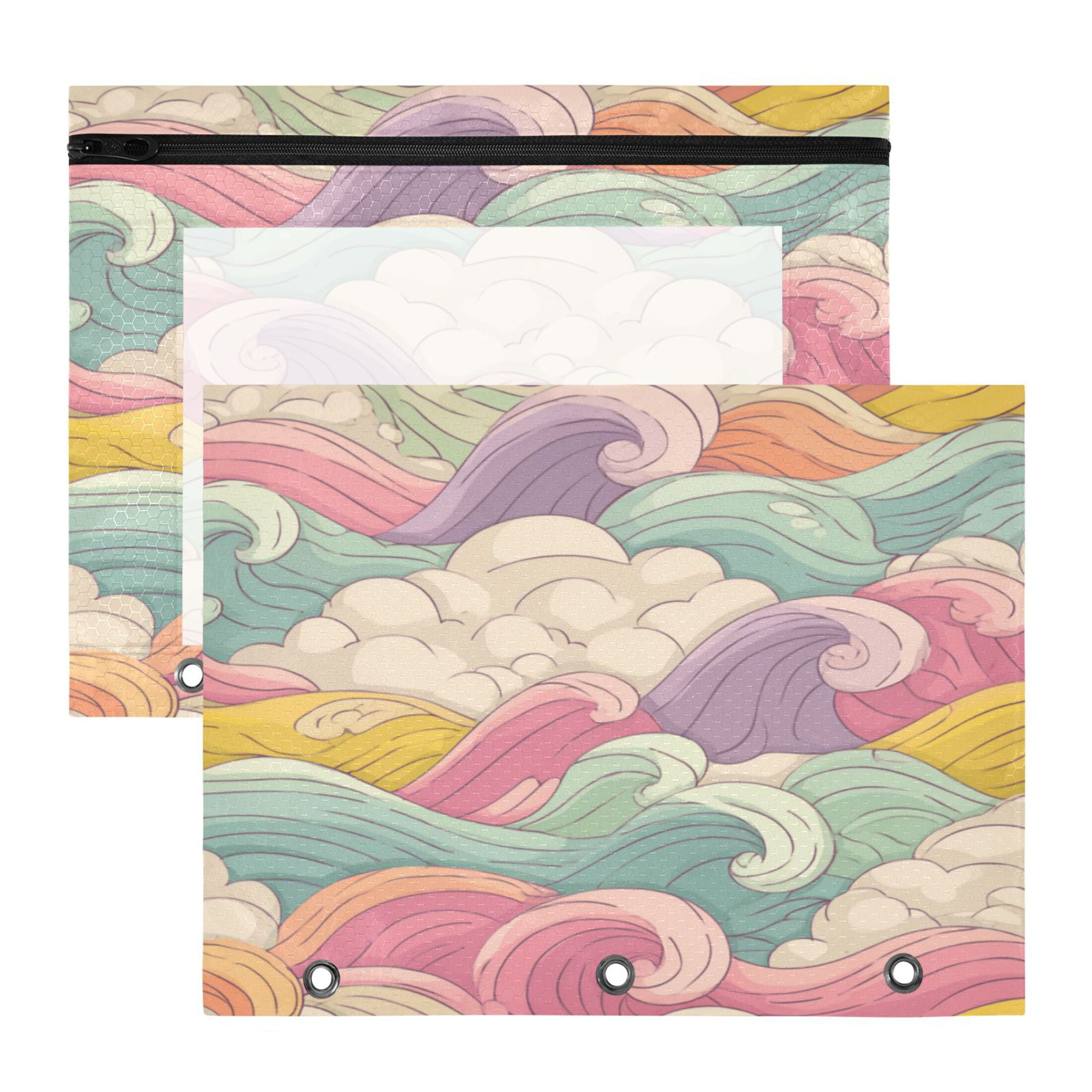 A4 File Binder Pouch Pencil Pouch Pencil Pouch Work & Study File Pouch ...