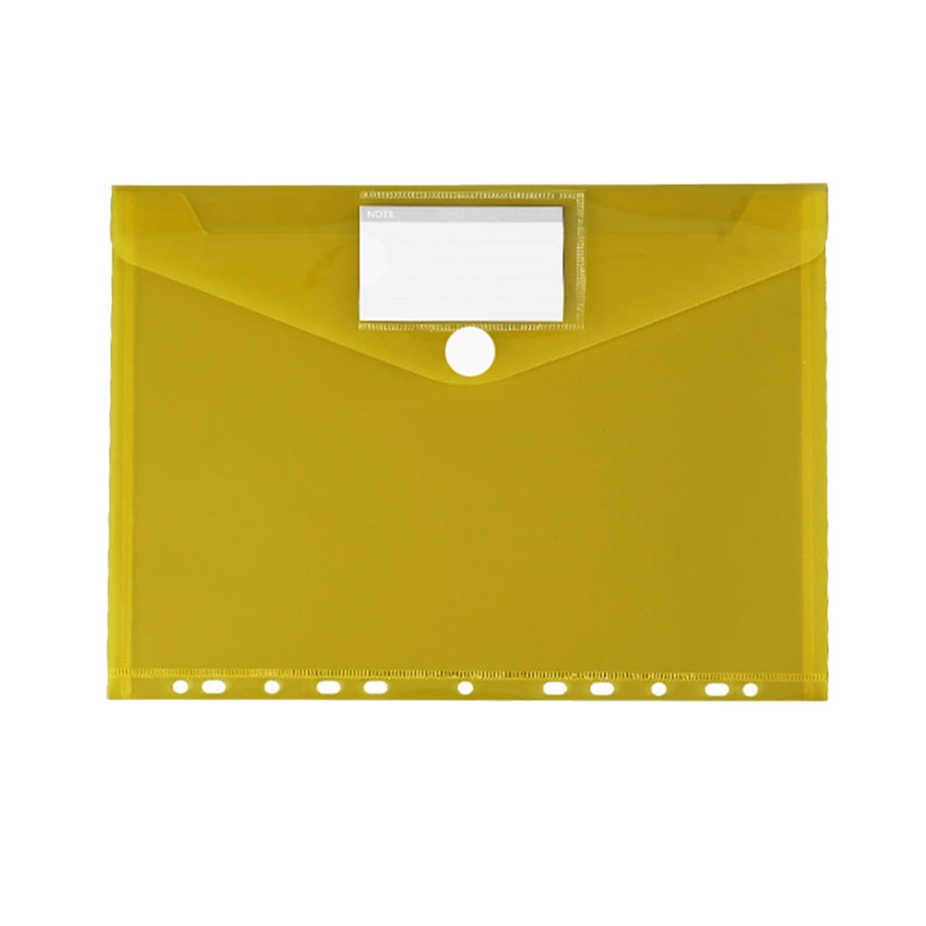 A4 File Folder Clear Document Bag Document Folder with 11 Hole Edge ...