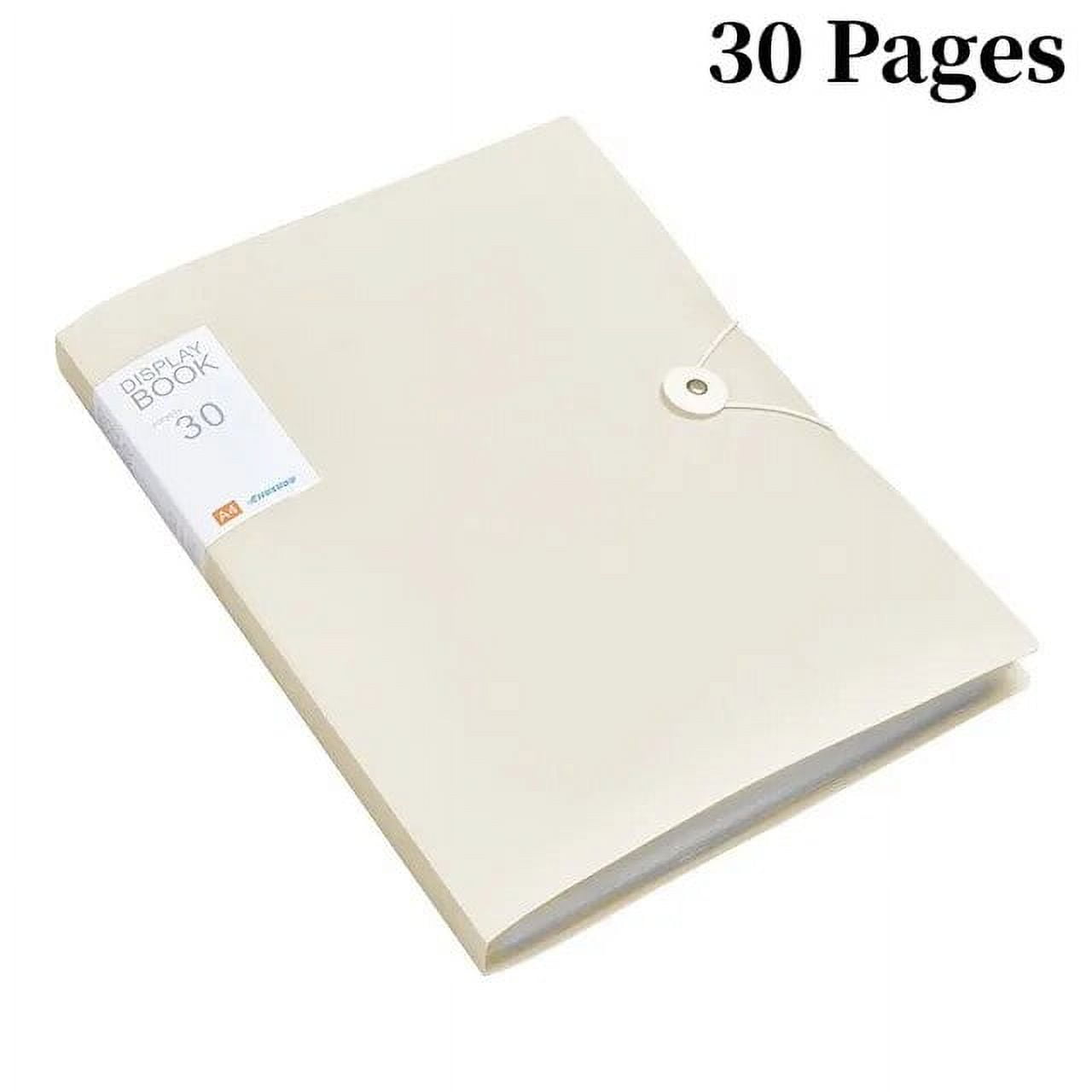 A4 File Folder Display Book 30/60 Pages Transparent Insert Paper ...