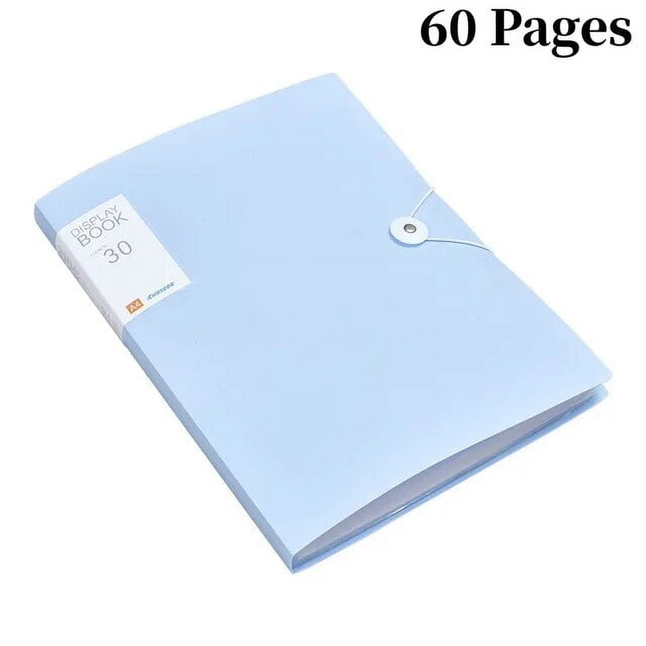 A4 File Folder Display Book 30/60 Pages Transparent Insert Paper ...