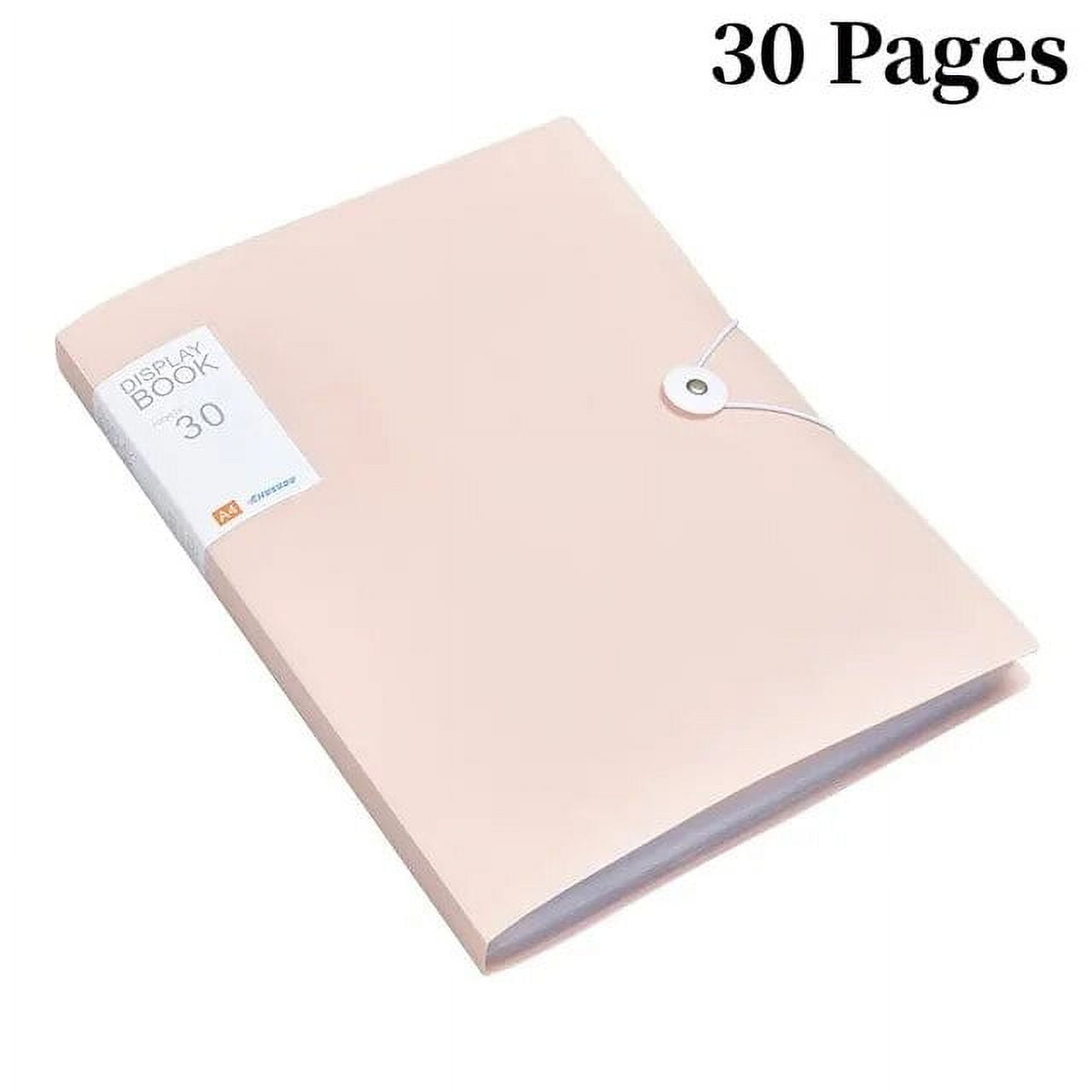 A4 File Folder Display Book 30/60 Pages Transparent Insert Paper ...
