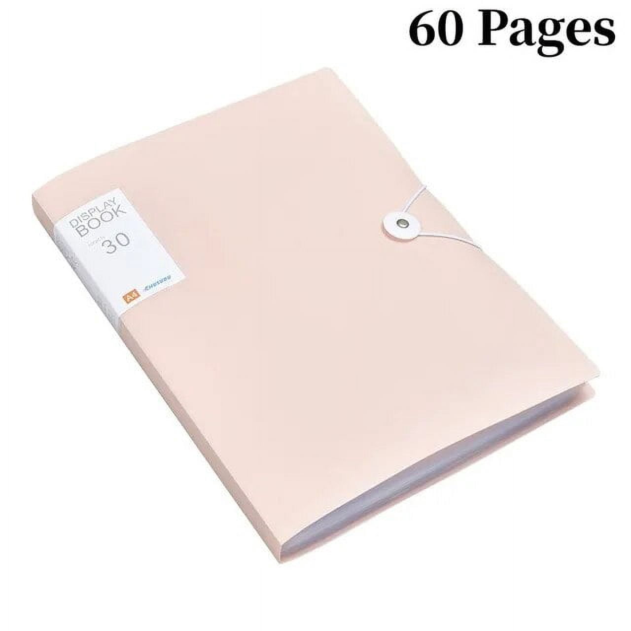 A4 File Folder Display Book 30/60 Pages Transparent Insert Paper ...