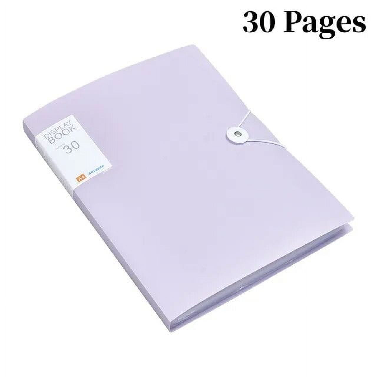 A4 File Folder Display Book 30/60 Pages Transparent Insert Paper ...