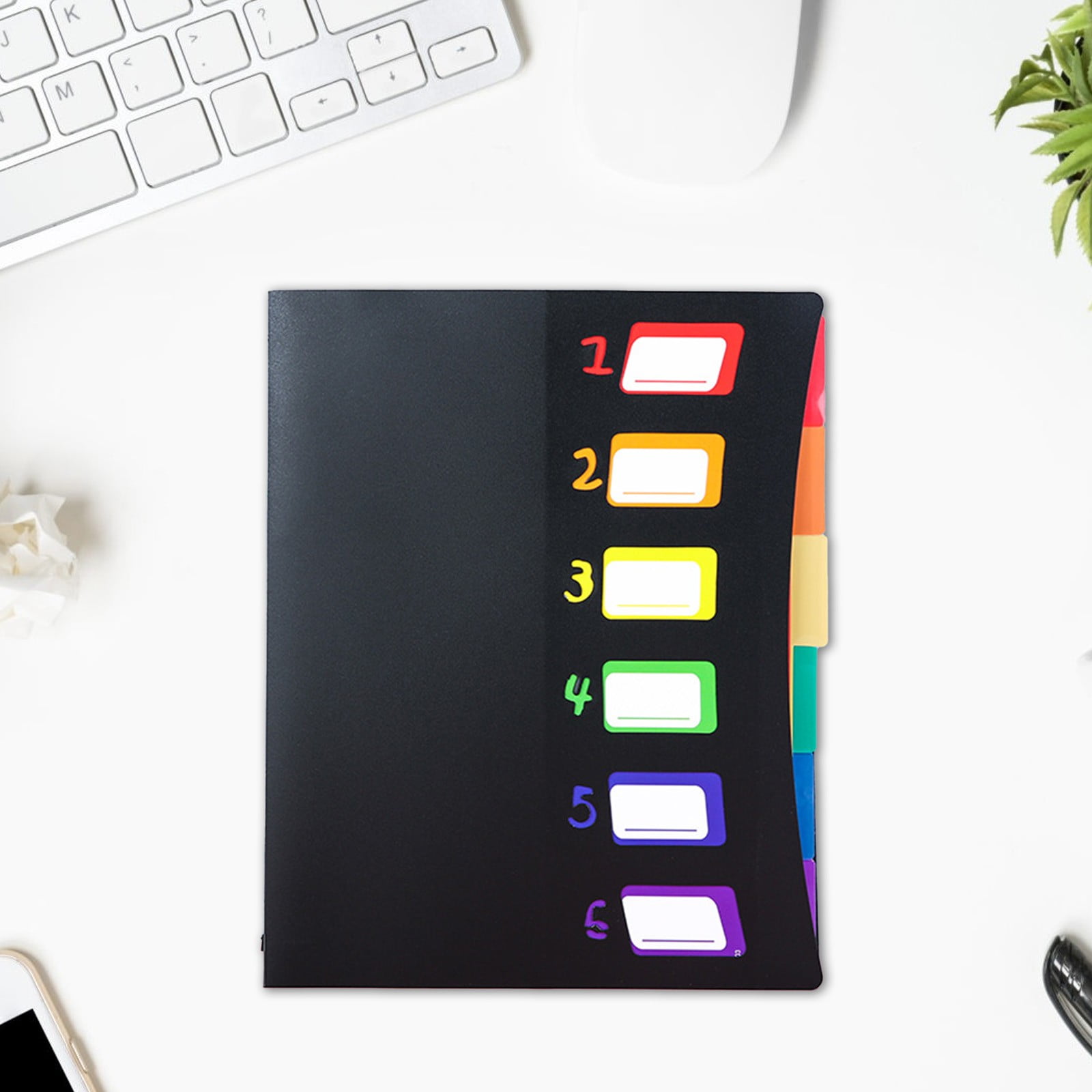 A4 File Organizer with 6 Grids | Accordion Paper Document Folder ...